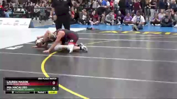 130 lbs 3rd Place Match - Mia Macaluso, East Stroudsburg University vs ...