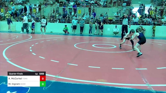 67 lbs Quarterfinal - Aiden McCorkel, Tomahawk Wrestling Club vs Max ...