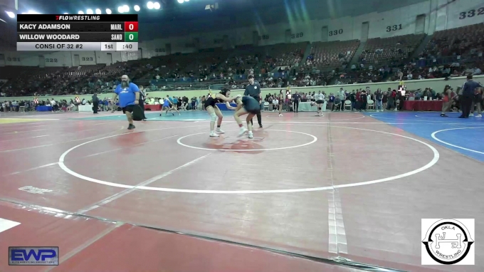 120 lbs Consi Of 32 #2 - Kacy Adamson, Marlow Outlaws Jh vs Willow ...