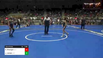92 lbs Semifinal - Kane Shawger, East Coast Bandits vs Jayden James ...