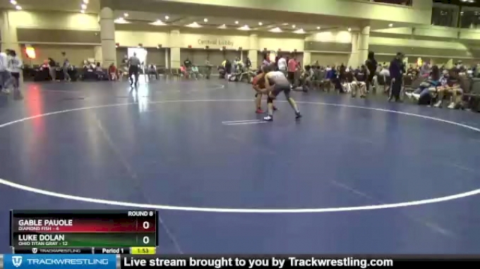 126 lbs Round 8 (10 Team) - Luke Dolan, Ohio Titan Gray vs Gable Pauole ...
