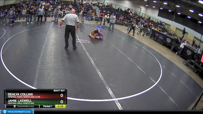 125 lbs Cons. Semi - Jamie Laswell, Arizona Girls Wrestling vs Dealya ...