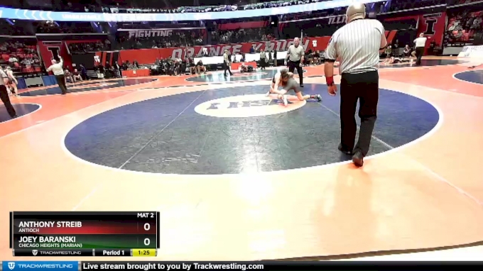 2A 138 lbs Champ. Round 1 - Joey Baranski, Chicago Heights (Marian) vs ...