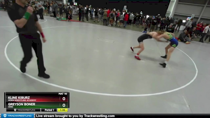 106 lbs Champ. Round 2 - Kline Kiburz, Moen Wrestling Academy vs ...