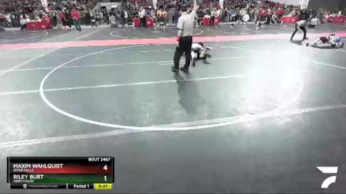 115 lbs Cons. Round 2 - Maxim Wahlquist, River Falls vs Riley Burt ...
