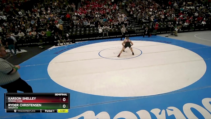 120 lbs Semifinal - Karson Shelley, Spanish Fork vs Ryder Christensen ...