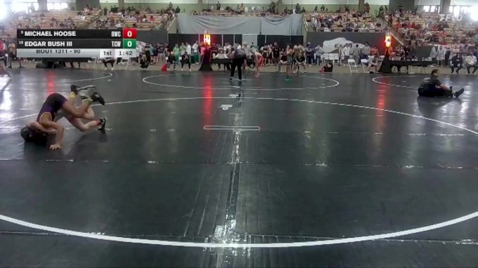 90 lbs Cons. Round 1 - Edgar Bush Iii, TCWC vs Michael Hoose, Blackman ...