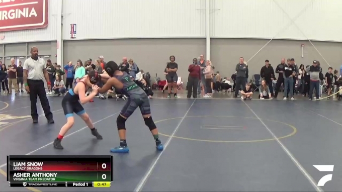 108 lbs Quarterfinal - Liam Snow, Legacy Dragons vs Asher Anthony ...