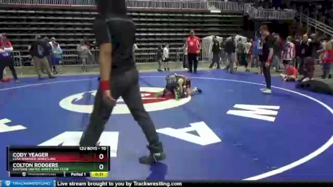 70 lbs Champ. Round 1 - Colton Rodgers, Eastside United Wrestling Club ...