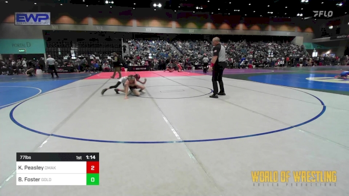 77 lbs Quarterfinal - Karver Peasley, Omak Wrecking Crew vs Braiden ...