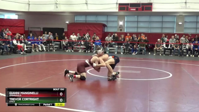 133 lbs Quarterfinal - Trevor Cortright, Utica vs Gianni Manginelli ...