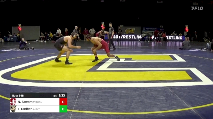 197 lbs Quarterfinal - Nick Stemmet, Stanford vs Thomas Godbee, Army