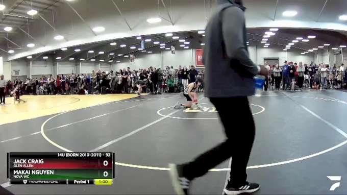 92 lbs Champ. Round 2 - Jack Craig, Glen Allen vs Makai Nguyen, Nova WC