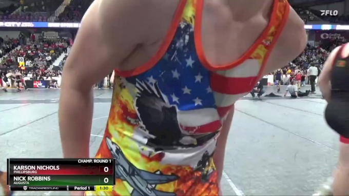 120 lbs Champ. Round 1 - Nick Robbins, Augusta vs Karson Nichols ...
