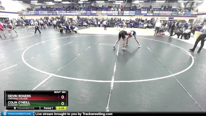 184 lbs Cons. Round 3 - Devin Rogers, Carthage College vs Colin O`Neill ...