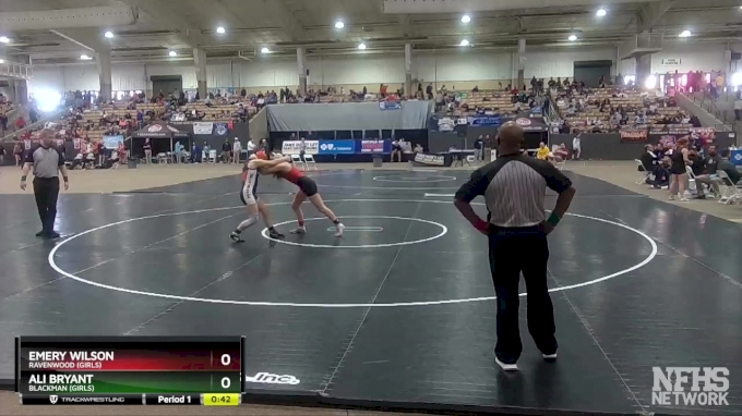 Girls 132 lbs Cons. Semi - Ali Bryant, Blackman (Girls) vs Emery Wilson ...