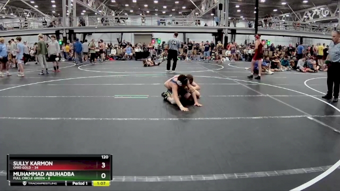 120 lbs Round 3 (8 Team) - Sully Karmon, Ohio Gold vs Muhammad Abuhadba ...