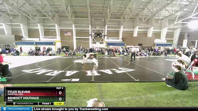 144 lbs Champ. Round 3 - Tyler Blevins, Mountain View vs Benedict ...