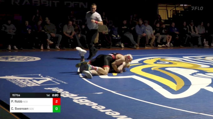 157 lbs Cael Swensen, SDSU vs Peyton Robb, NEB