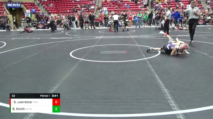52 lbs Champ. Round 1 - Skyler Lawrence, Team Of Hard Knox vs Boston ...