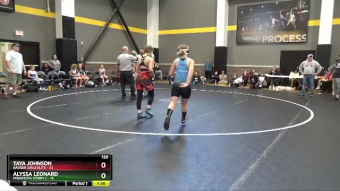 120 lbs Round 1 (4 Team) - Taya Johnson, Badger Girls Elite vs Alyssa ...