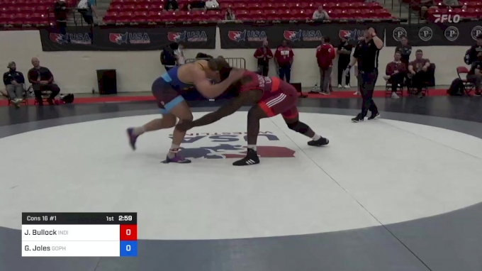 125 kg Cons 16 #1 - Jacob Bullock, Indiana RTC vs Garrett Joles, Gopher ...