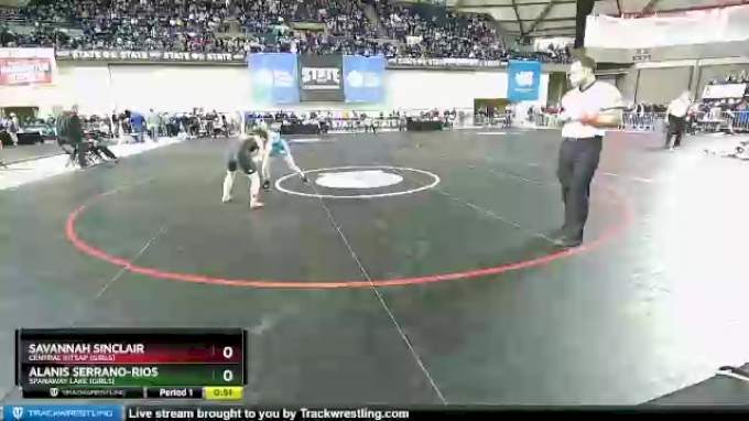 Girls 100 lbs Cons. Round 4 - Savannah Sinclair, Central Kitsap (Girls) vs Alanis Serrano-Rios ...
