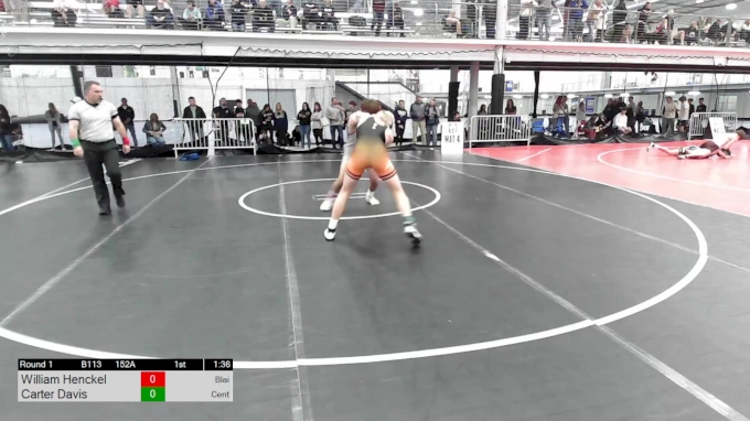 152A lbs Rr Rnd 1 - William Henckel, Blair Academy vs Carter Davis ...