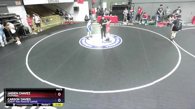 94 lbs Champ. Round 1 - Jaiden Chavez, California vs Carson Davies ...