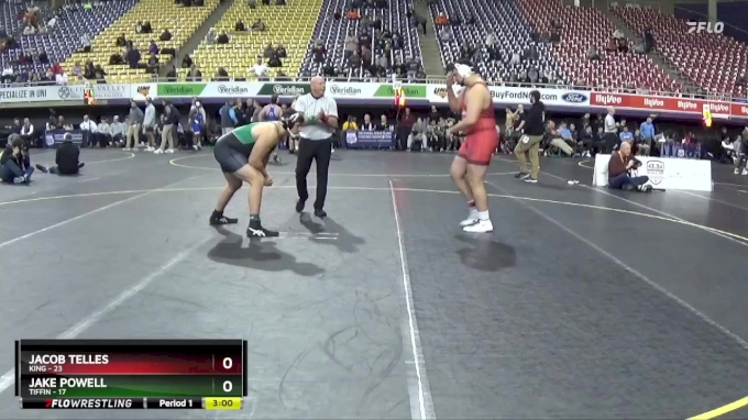 285 lbs Placement (4 Team) - Jake Powell, Tiffin vs Jacob Telles, King