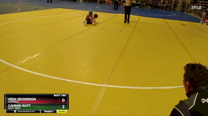 60 lbs Cons. Round 2 - Camden Rutt, Scott West vs Veda Seckerson, Chatfield