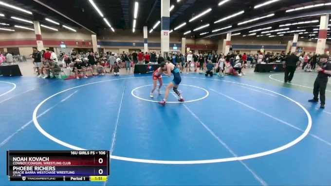 106 lbs Quarterfinal - Noah Kovach, Cowboy/Cowgirl Wrestling Club vs ...