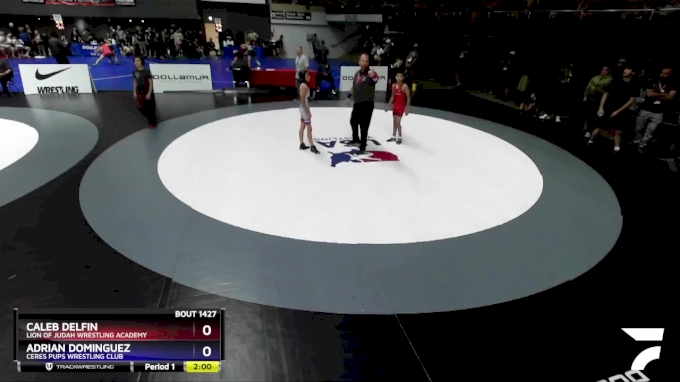 77 lbs Champ. Round 1 - Caleb Delfin, Lion Of Judah Wrestling Academy ...