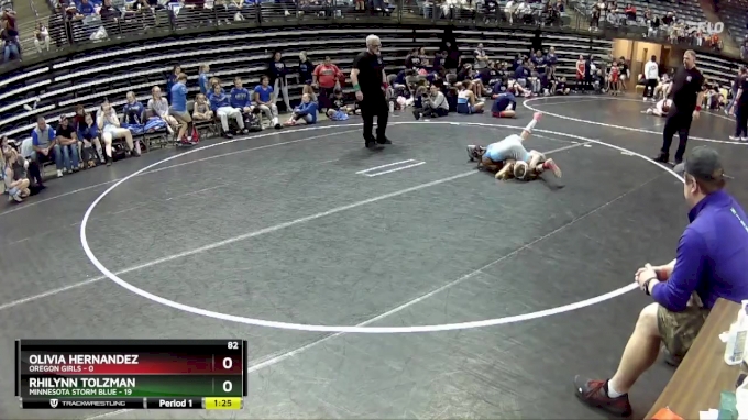82 lbs Finals (8 Team) - Rhilynn Tolzman, Minnesota Storm Blue vs ...