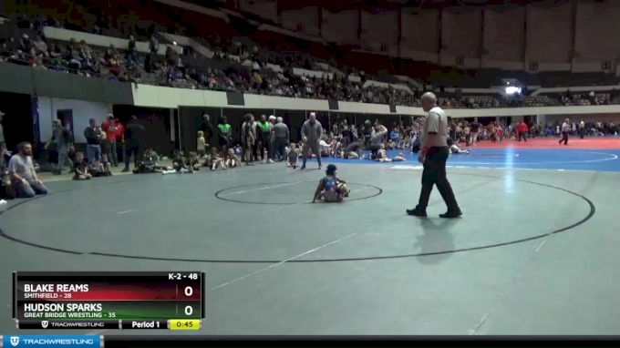 48 lbs Champ. Round 1 - Hudson Sparks, Great Bridge Wrestling vs Blake ...