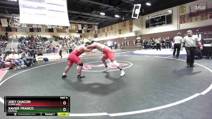 285 lbs Quarterfinal - Xavier Franco, Central vs Joey Chacon, Clovis West