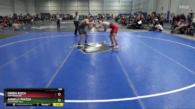 184 lbs Quarterfinal - Angelo Piazza, Centenary (NJ) vs Owen Koch ...