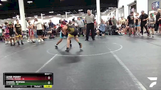 130 lbs Round 1 (4 Team) - Daniel Roman, Scorpions vs Amir Perry ...