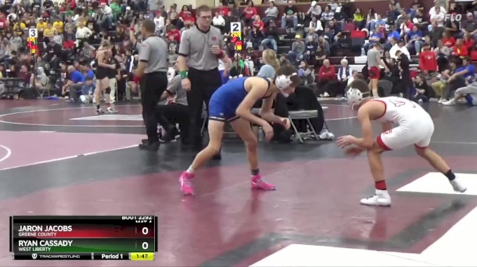 113 lbs 7th Place Match - Jaron Jacobs, Greene County vs Ryan Cassady ...