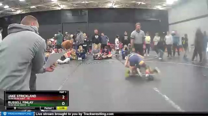80 lbs Russell Finlay, Team Bear White vs Jake Strickland, Team Bear Navy