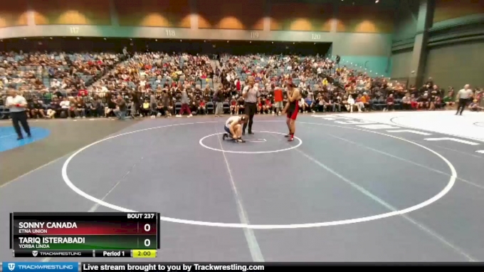 157 lbs Champ. Round 1 - Tariq Isterabadi, Yorba Linda vs Sonny Canada ...