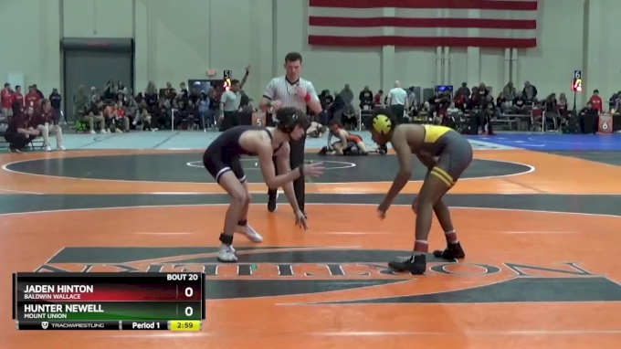 133 lbs Champ. Round 2 - Jaden Hinton, Baldwin Wallace vs Hunter Newell ...