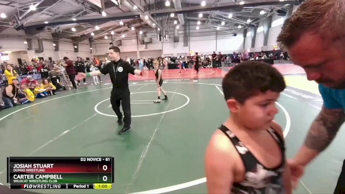 61 lbs Cons. Semi - Josiah Stuart, Dumas Wrestling vs Carter Campbell ...