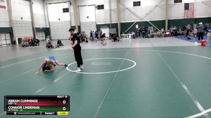 90 lbs Cross Bracket (8 Team) - Connor Lindeman, JR Titans vs Abram ...