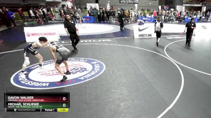 120 lbs Champ. Round 2 - Michael Schliewe, South San Francisco Gator WC ...