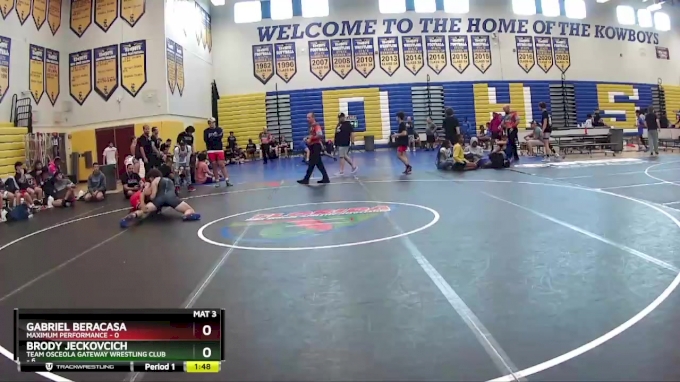 170 lbs Quarters & Wb (16 Team) - Brody Jeckovcich, Team Osceola ...