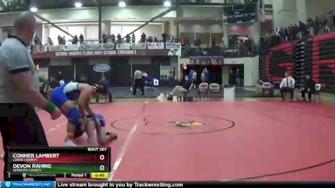 190 lbs Cons. Round 1 - Devon Rahrig, Spencer County vs Conner Lambert ...