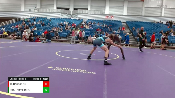 141 lbs Champ. Round 2 - Hunter Thomson, Roughneck Wrestling vs Brevin ...