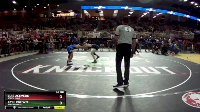 3A 120 lbs Quarterfinal - Kyle Brown, Sandalwood vs Luis Acevedo, South ...