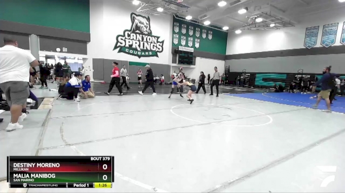 101 lbs Quarterfinal - Destiny Moreno, Millikan vs Malia Manibog, San ...